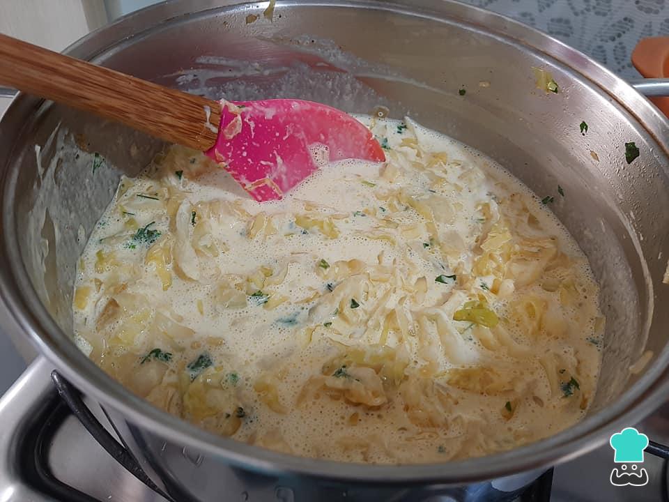DELICIOSO Repolho Cremoso Gratinado Creme De Milho